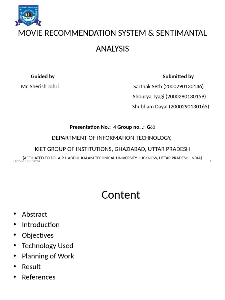 FInal Presentation | PDF | Computing | Information Technology