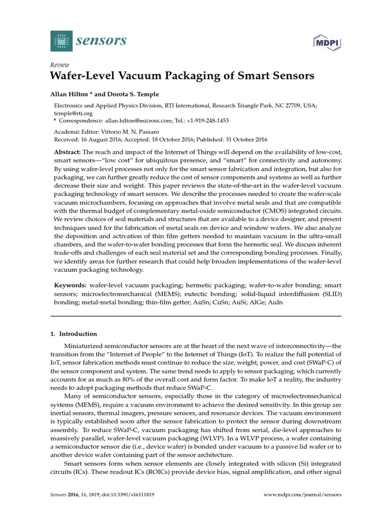 Sensors 16 01819 | PDF | Integrated Circuit | Semiconductor Device ...