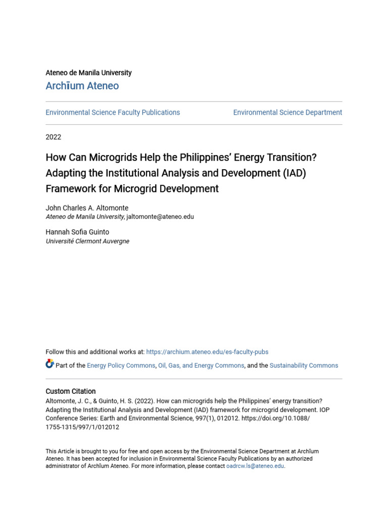 How Can Microgrids Help The Philippines - Energy Transition - Adapt ...