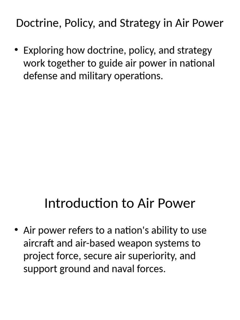 Doctrine Policy Strategy Air Power 24 Pages | PDF | Military Doctrine ...