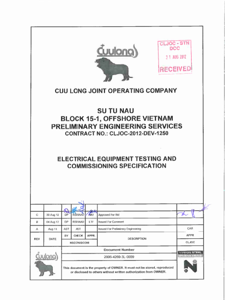 Electrical Testing & Commissioning Specs | PDF | Electric Generator ...