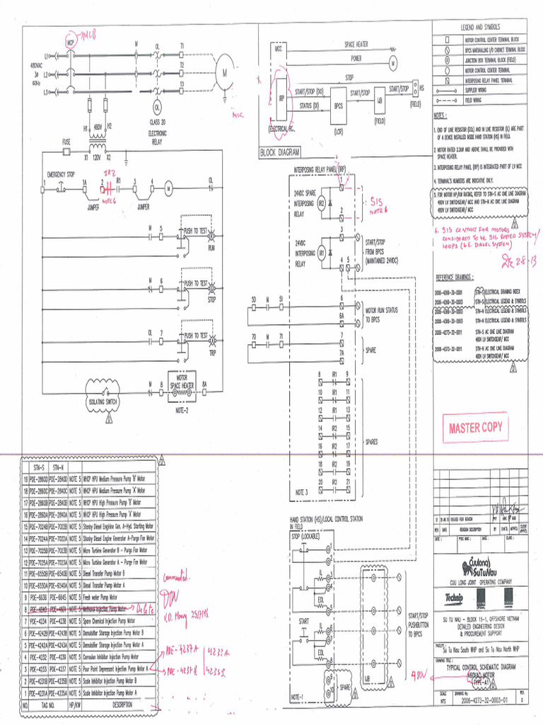 2006-4273-32-0003-01 To 02 Rev D Typical Control Schematic Diagram 460 ...