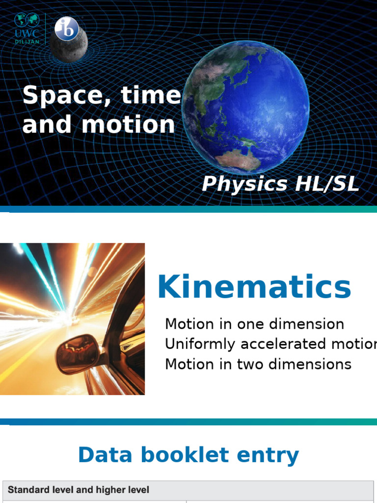 A.1 Kinematics Motion Graphs | PDF | Acceleration | Velocity