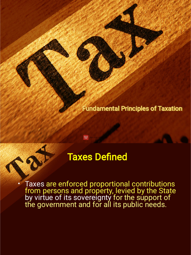 Principles of Taxation Explained | PDF | Taxes | Taxpayer