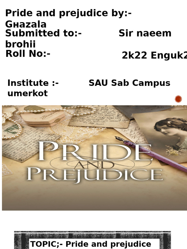 Pride and Prejudice: Summary & Themes | PDF