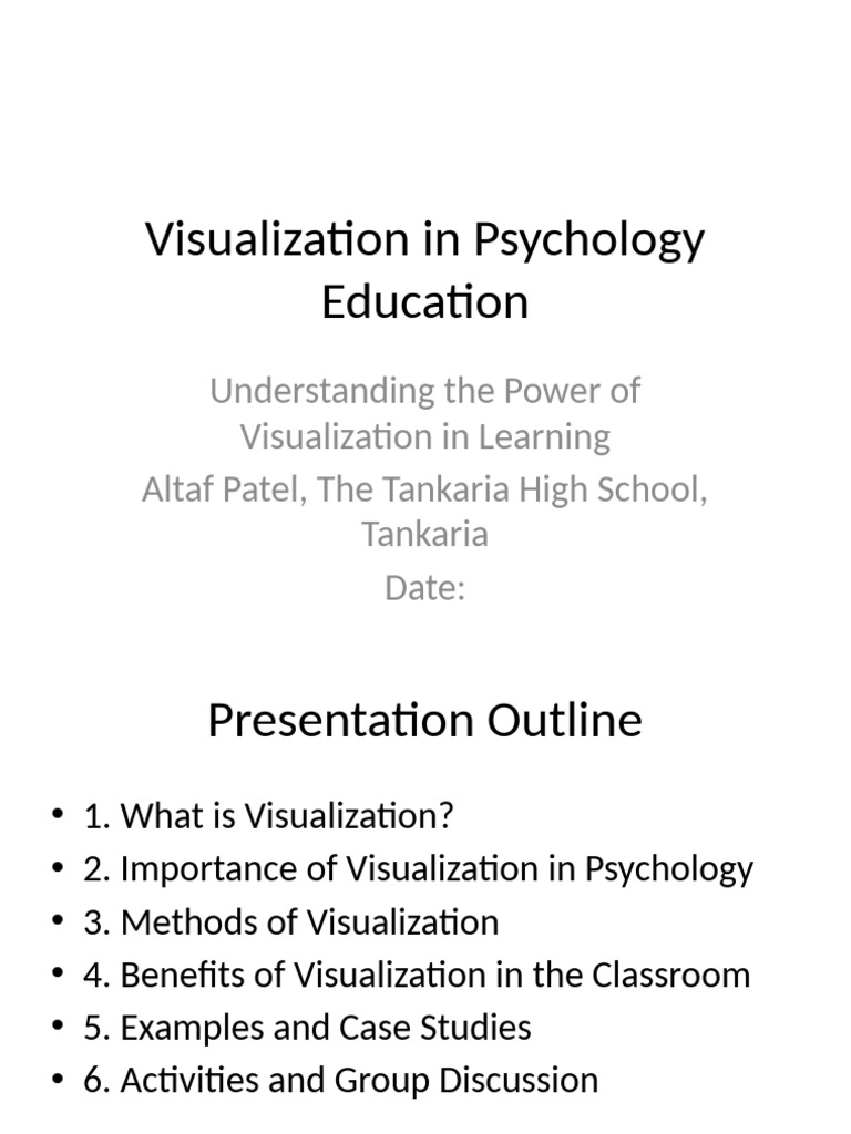 Visualization in Psychology Education | PDF | Career & Growth