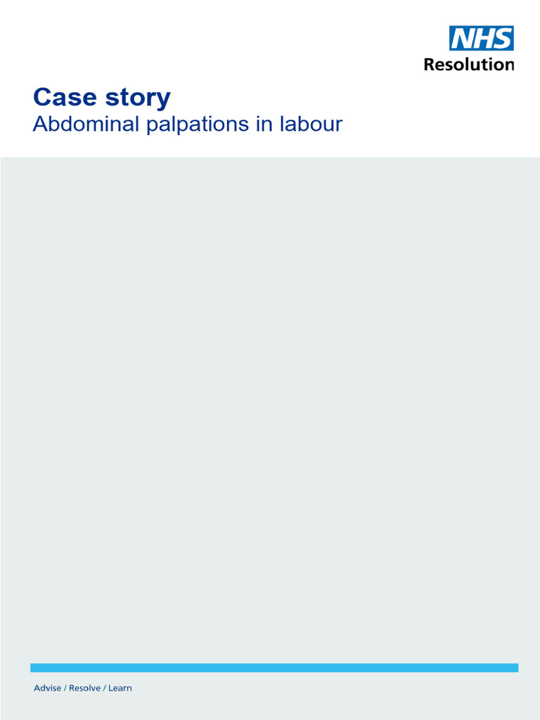 Case Story Abdominal Palpations in Labour | PDF | Childbirth | Medicine