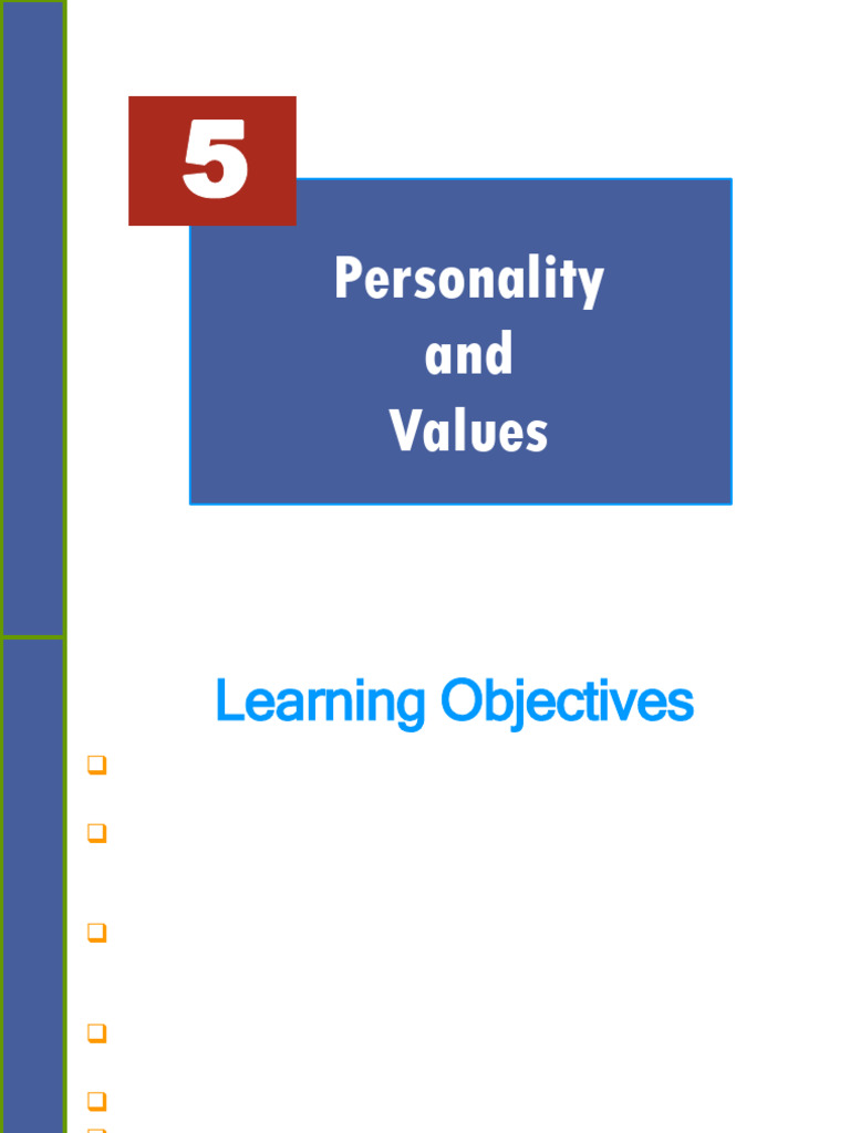 Lucture 5 Personality and Values | PDF | Extraversion And Introversion | Psychology