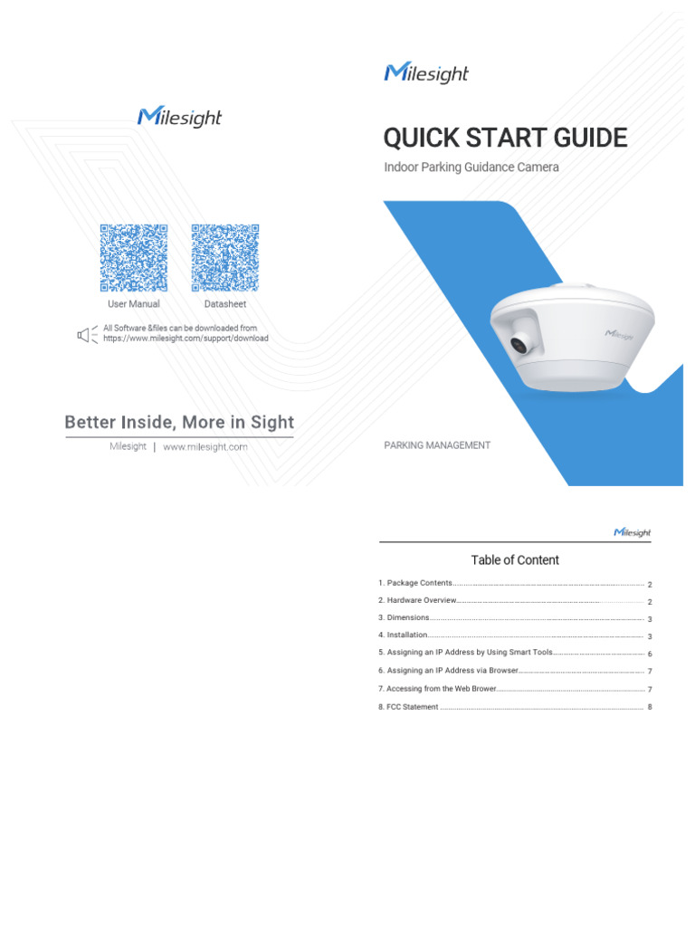 Milesight Indoor Parking Guidance Camera Quick Start Guide en | PDF | Radio | Electromagnetic ...