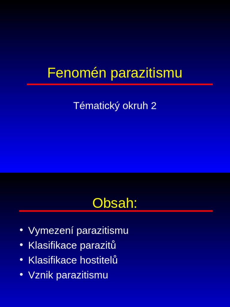 02-Fenomen Parazitismu | PDF