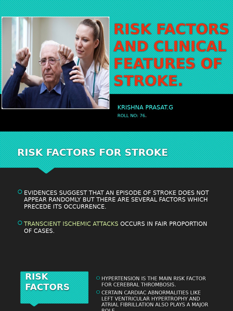 Risk Factors and Clinical Features of Stroke | PDF