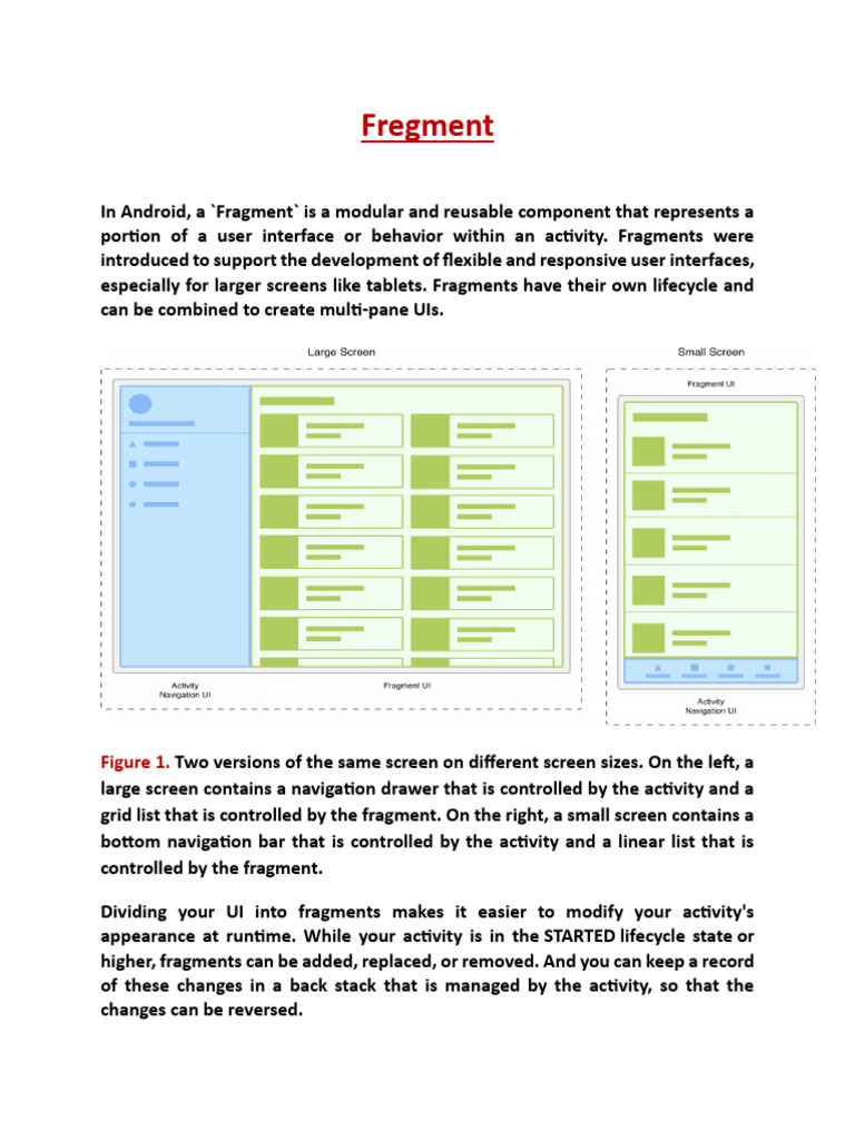 #8 Fregment | PDF | User Interface | Android (Operating System)
