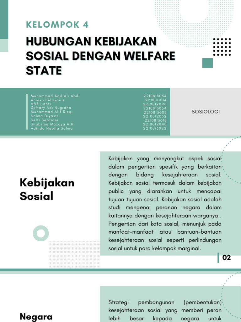 Kebijakan Sosial & Welfare State | PDF | Ilmu Sosial | Pengembangan Diri