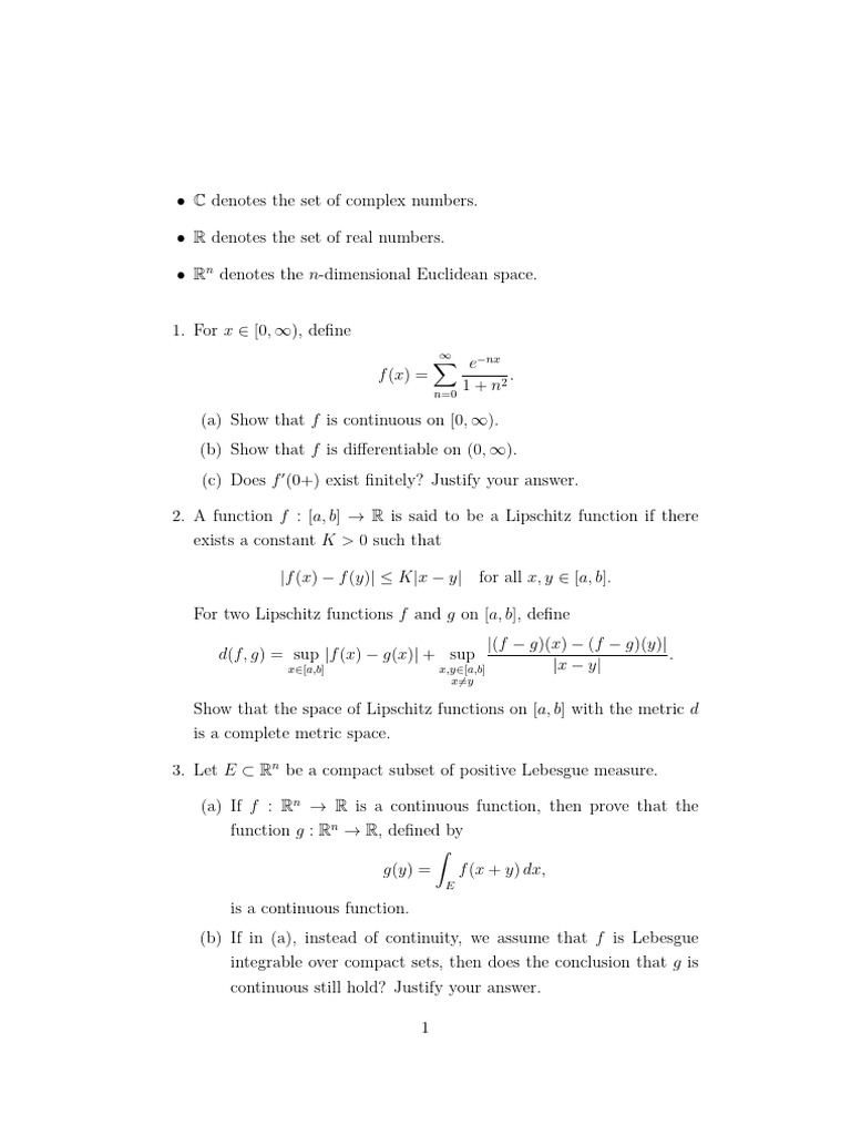 JRF-Math-MTA-2021 JRF Isi | PDF | Continuous Function | Lebesgue Integration