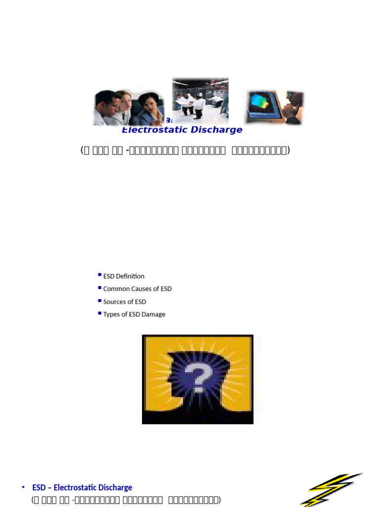 Training Electrostatic Discharge | PDF | Electrostatic Discharge | Electrical Engineering
