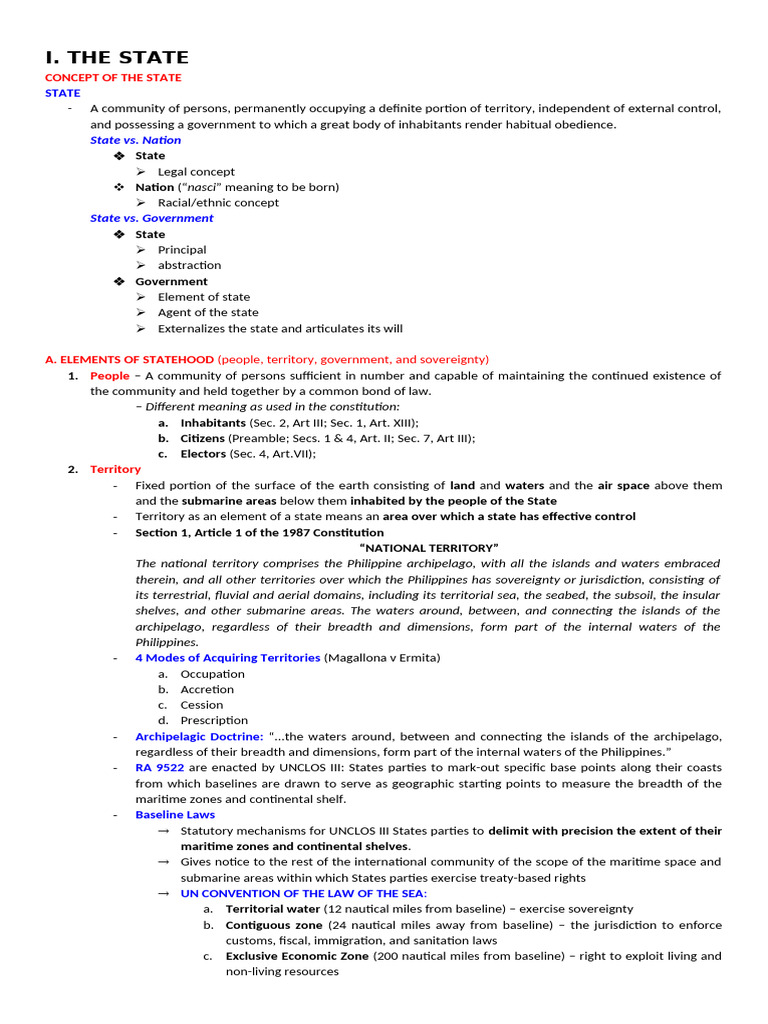 Module 2 - State and National Territory | PDF | Territorial Waters ...
