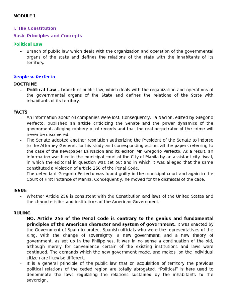 Module 1 - Consti1 | PDF | Constitutional Amendment | Impeachment