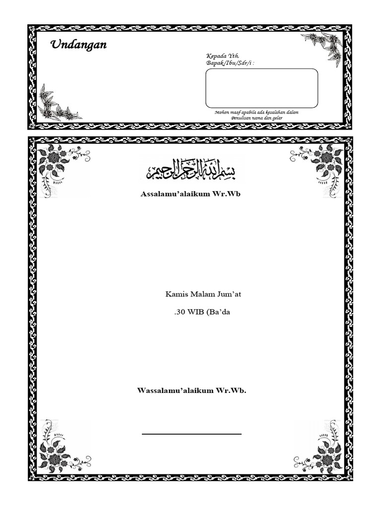 Undangan Kajian | PDF | Agama & Spiritualitas