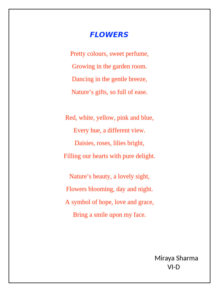 Flowers | PDF