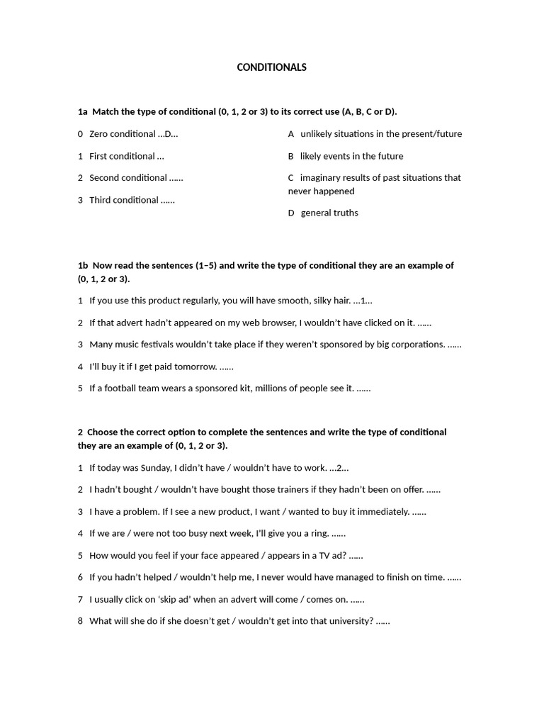 CONDITIONALS | PDF | Linguistics