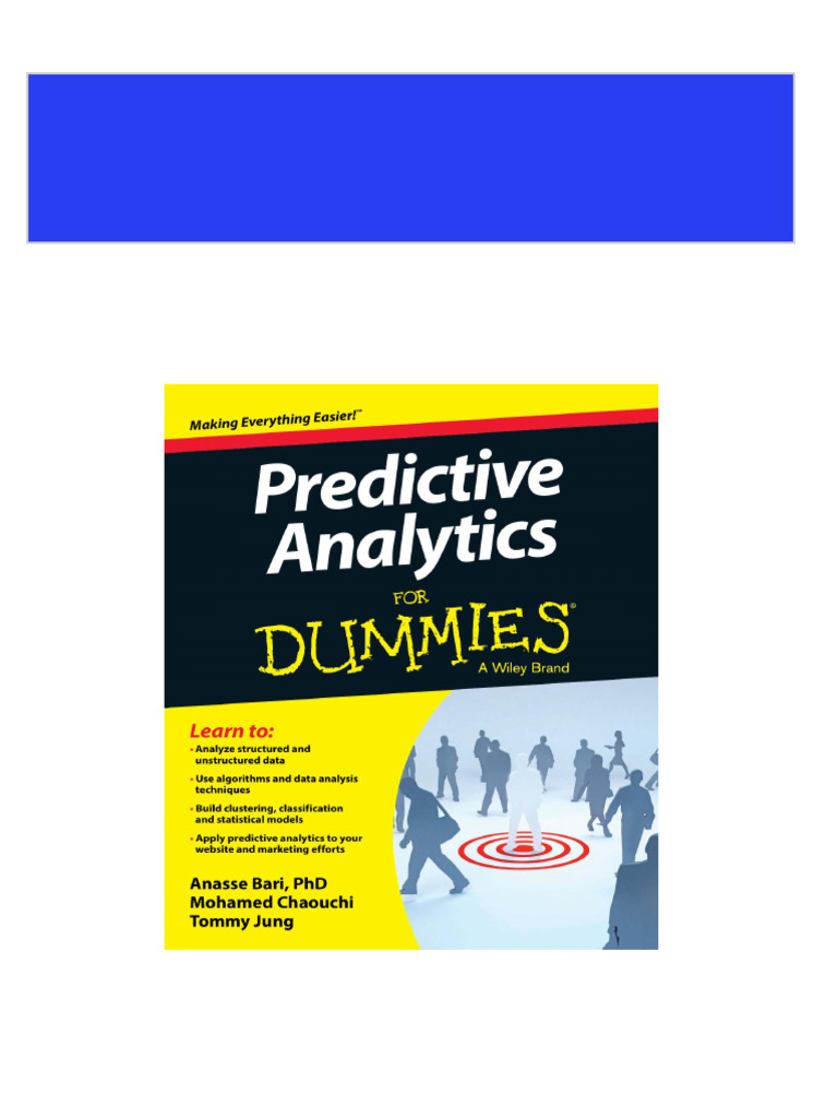 (FREE PDF Sample) Predictive Analytics For Dummies Ebooks | PDF