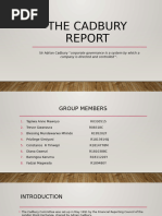 Cadbury Committee Report on Governance | PDF | Board Of Directors ...