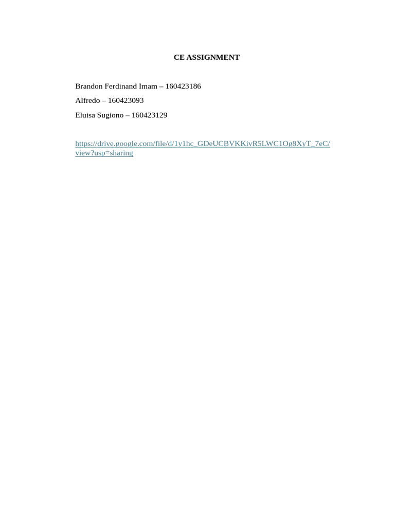 Ce - Assignment - Brandon Ferdinand Imam | PDF