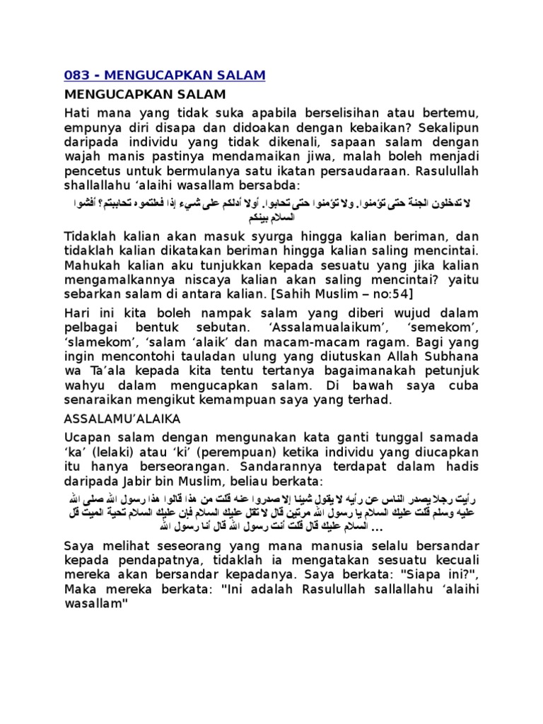 Mengucapkan Salam