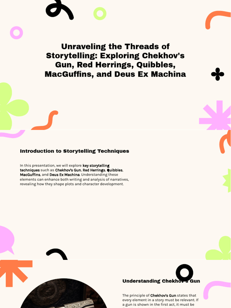 Slidesgo Unraveling The Threads of Storytelling Exploring Chekhovs Gun ...