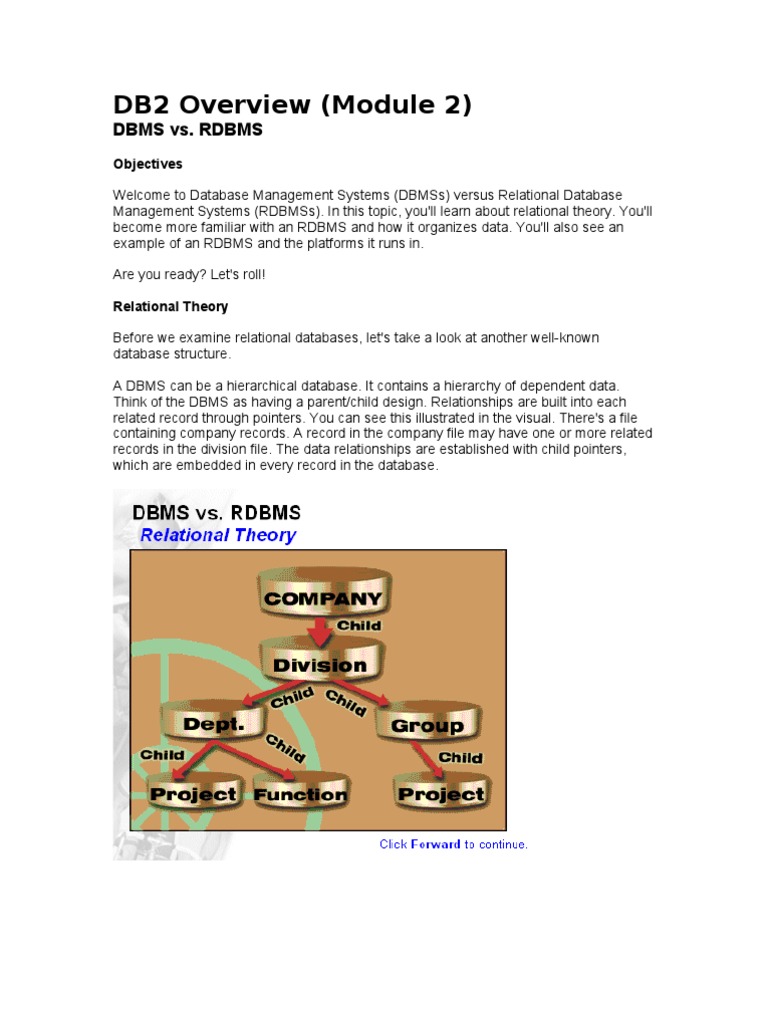 DBMA Vs RDBMA | PDF | Ibm Db2 | Databases