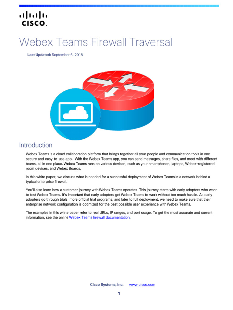 Cisco WBXT Firewall Traversal Whitepaper | PDF | Network Layer ...