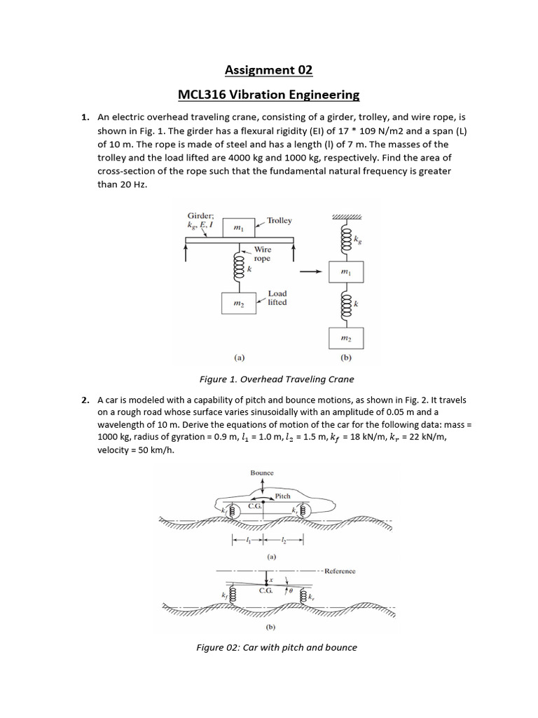 Iit Delhi Vibrations Assignment | PDF
