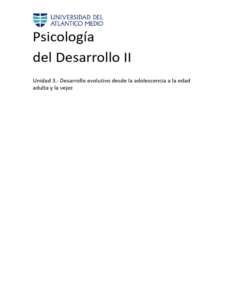 Unidad 3 - Psic Desarrollo II | PDF | Adultos | Hormona luteinizante