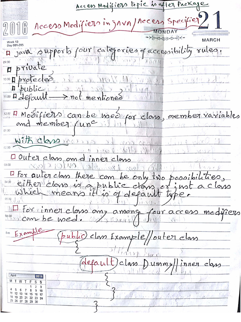 Access Modifiers - Access Specifiers | PDF