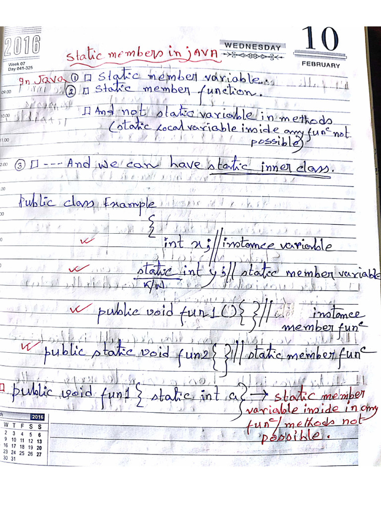 Static Members & Instance (Variables - Methods - Inner Class) in Java | PDF Static Members & Instance (Variables - Methods - Inner Class) in Java | PDF