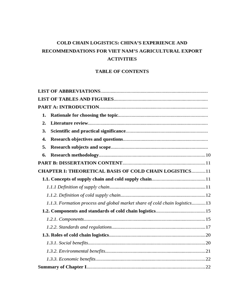 (Thesis) 2nd Draft | PDF | Refrigeration | Supply Chain