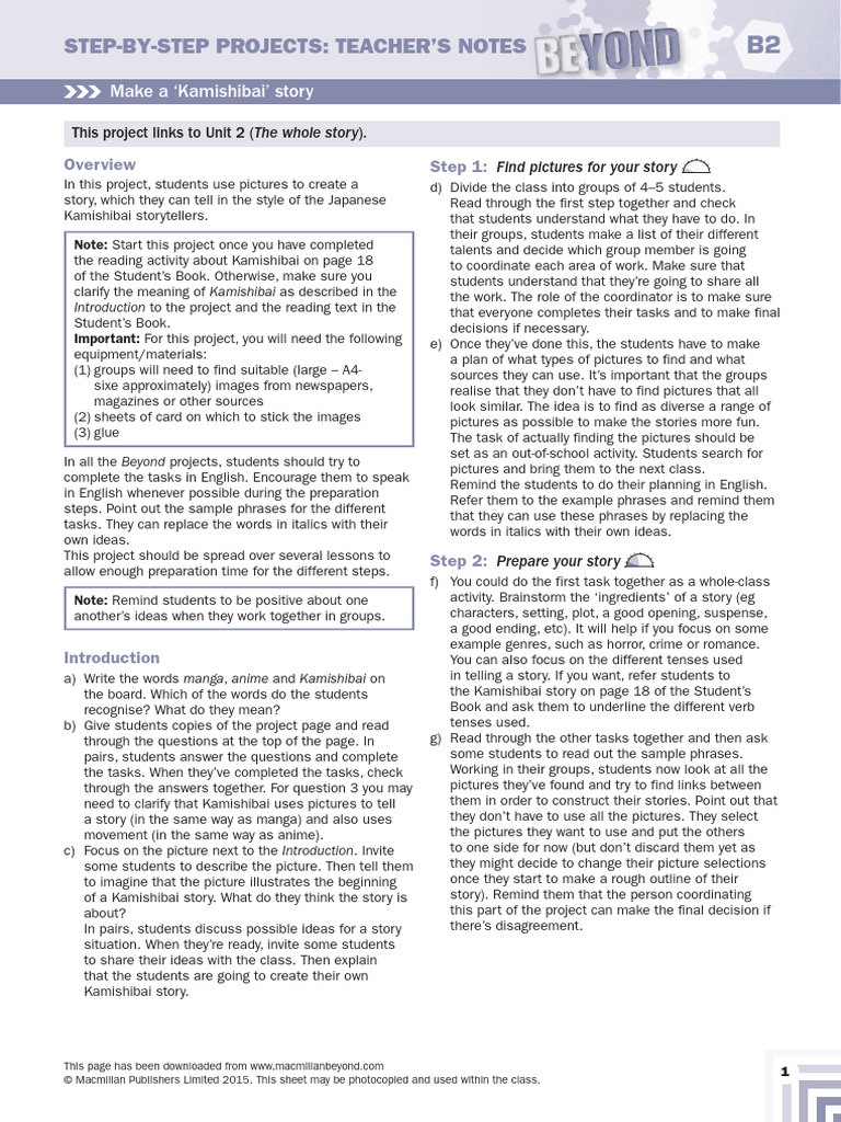 Beyond B2 Projects | PDF | Books