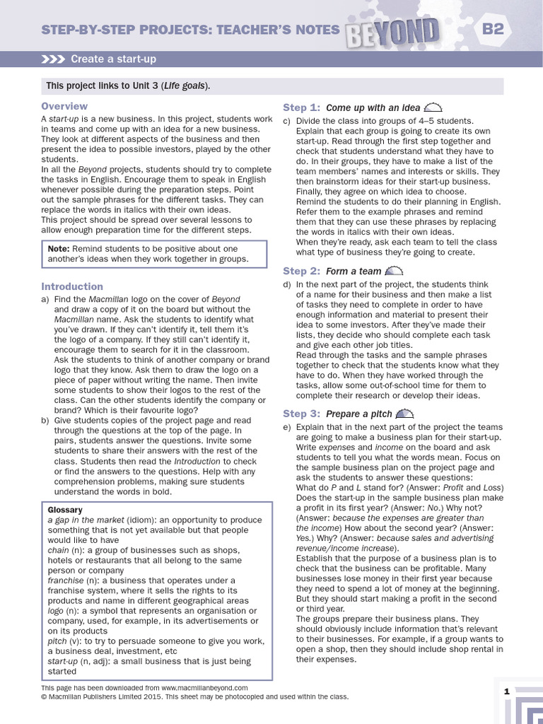 Beyond B2 Projects | PDF | Income Statement | Human Communication