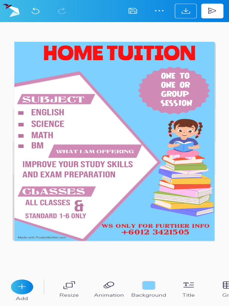 Home Tuition Template Poster PosterMyWall | PDF