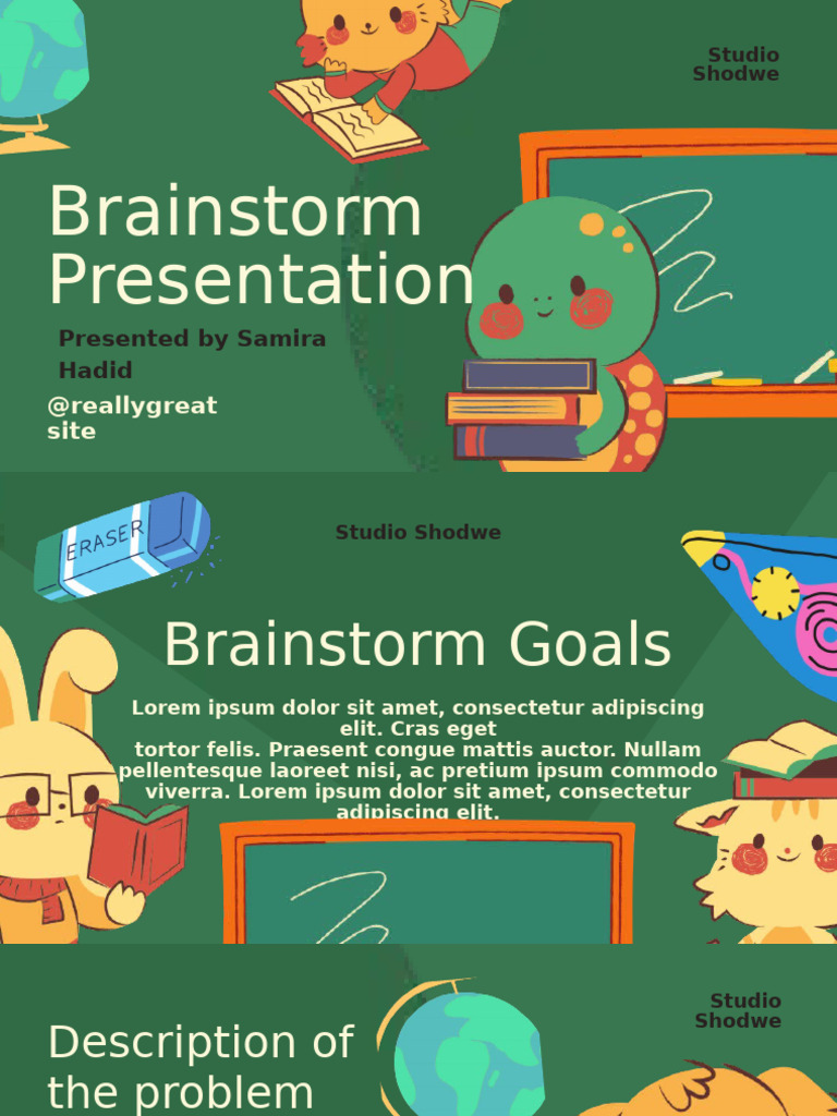 Green and Yellow Cute Brainstorm Presentation | PDF | Group Processes