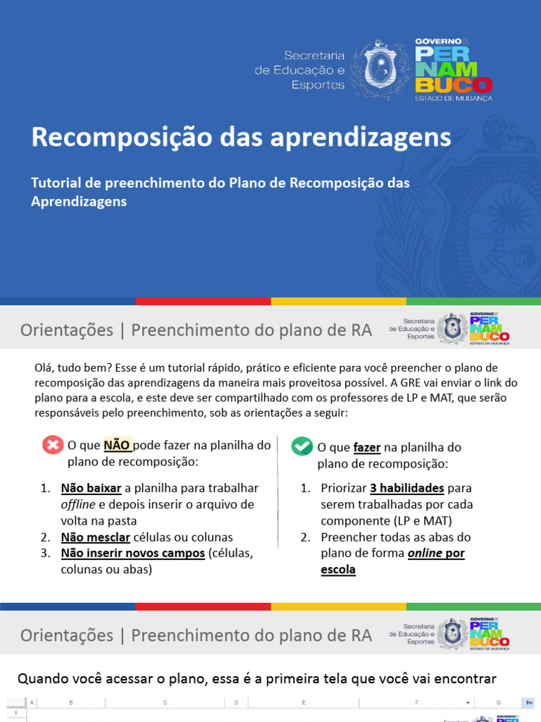 Tutorial Para Preenchimento_Plano de RA (1) | PDF | Informática