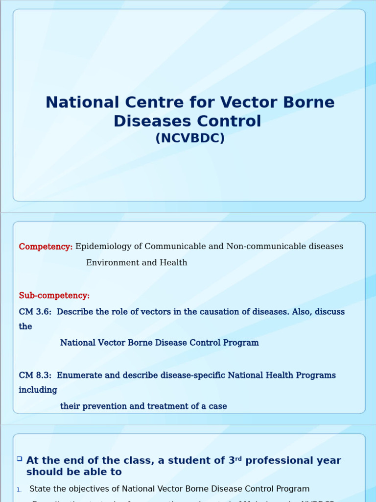 NVBDCP 1 | PDF | Malaria | Health Sciences