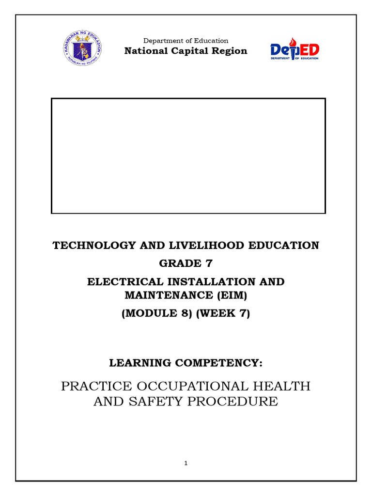 Module For Electrical g7 Module 8 Week 7 PDF | PDF | Hazards ...