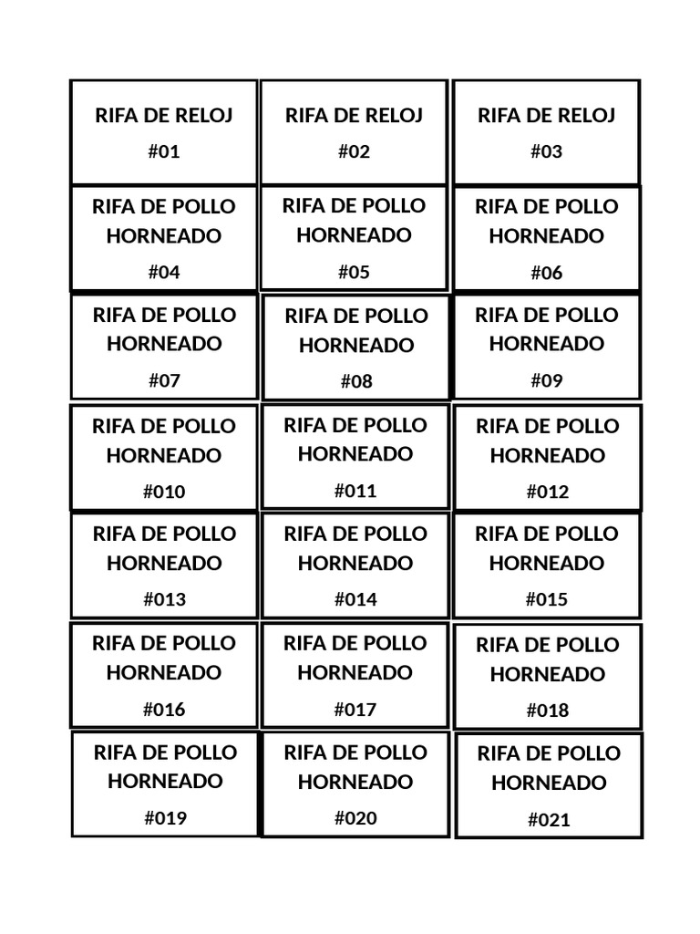 RIFAS | PDF | Hogar, jardinería y bricolaje