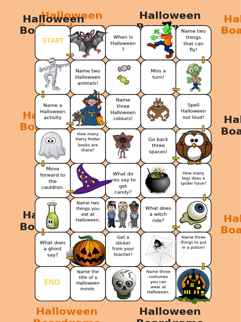 Halloween Boardgame Boardgames Fun Activities Games Games Icebreakers ...