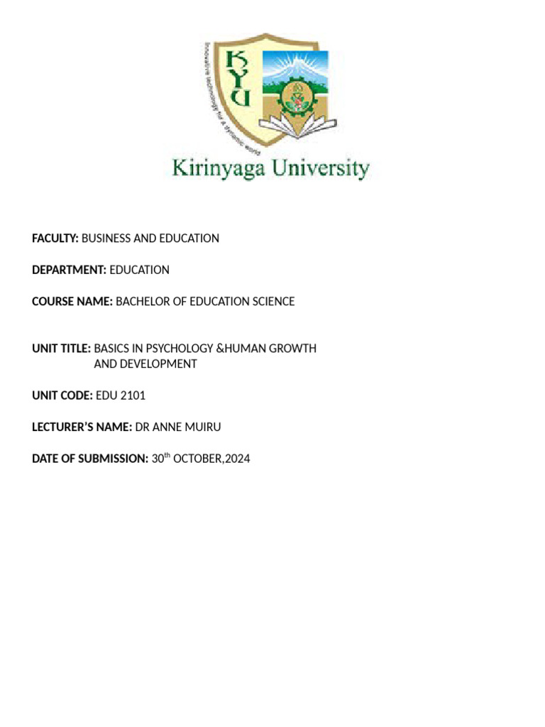 Psychology 1 | PDF | Career & Growth