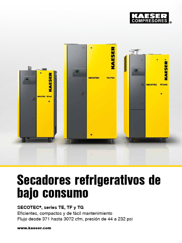 Secadores Refrigerativos de Bajo Consumo: Secotec, Series TE, TF y TG ...