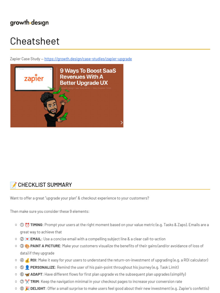 Zapier Upgrade Cheat Sheet | PDF | Return On Investment | Human ... Zapier Upgrade Cheat Sheet | PDF | Return On Investment | Human ...