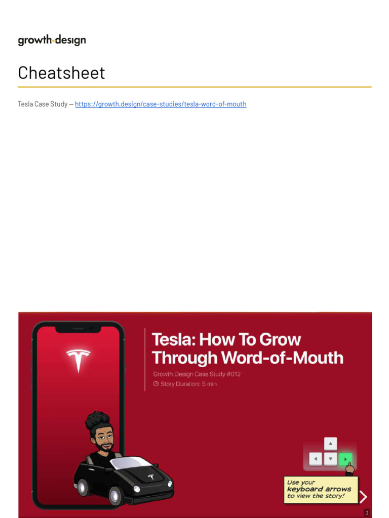 Tesla Word of Mouth Cheat Sheet | PDF | Human Communication