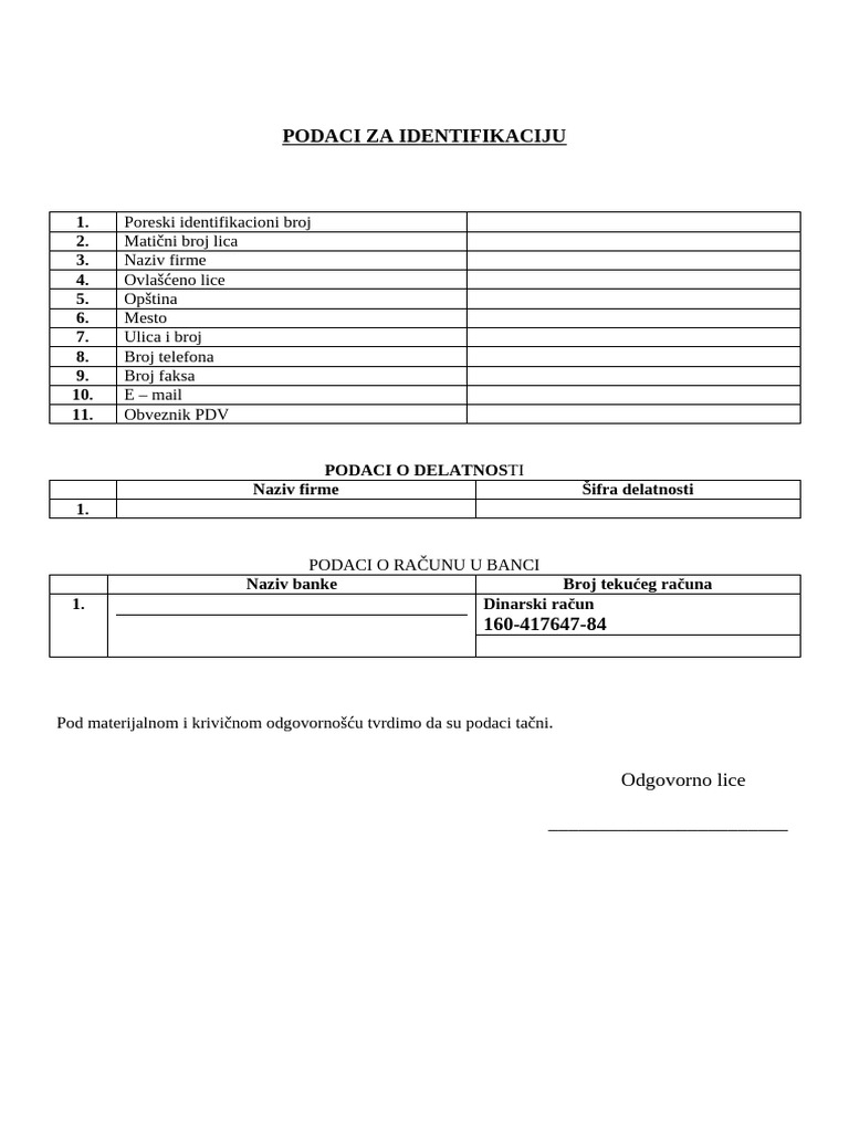 PODACI ZA IDENTIFIKACIJU-blanko | PDF